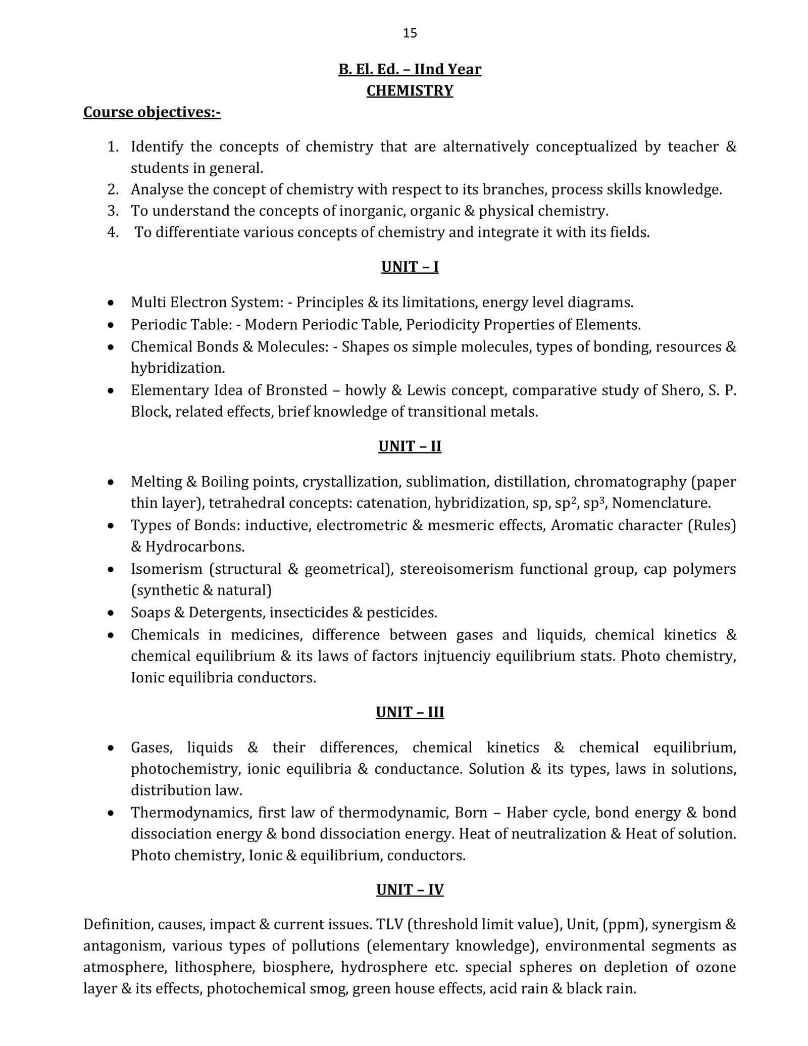 B.EL.Ed Luckow University Second Year Syllabus - Beled.in